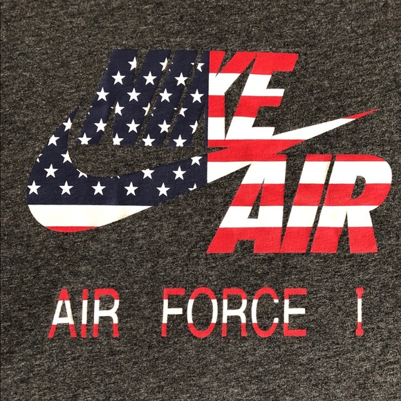 Nike | Shirts | Nike Air Force American Flag Logo Sportswear One | Poshmark